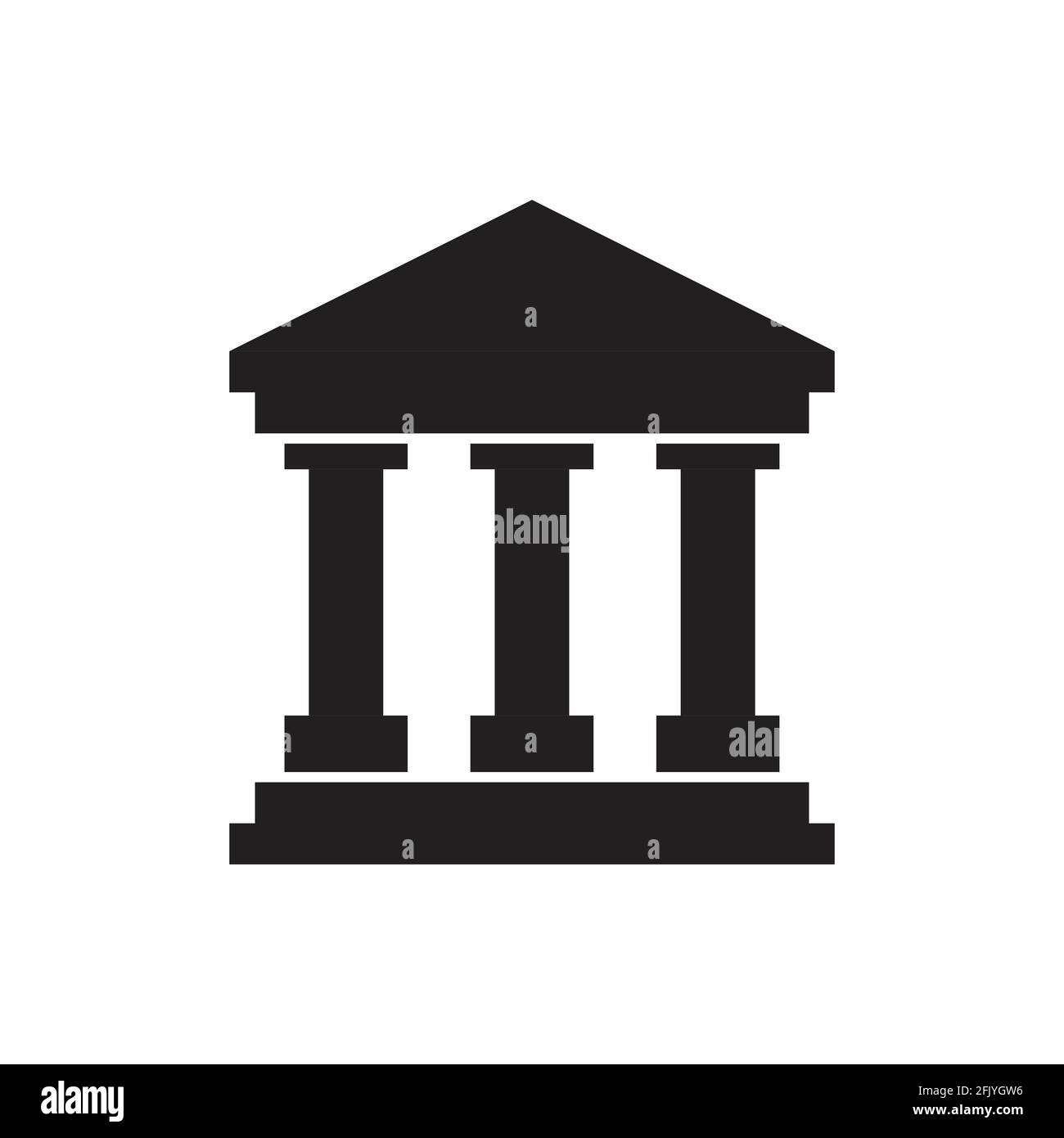 Bank icon vector Stock Vector Images - Alamy