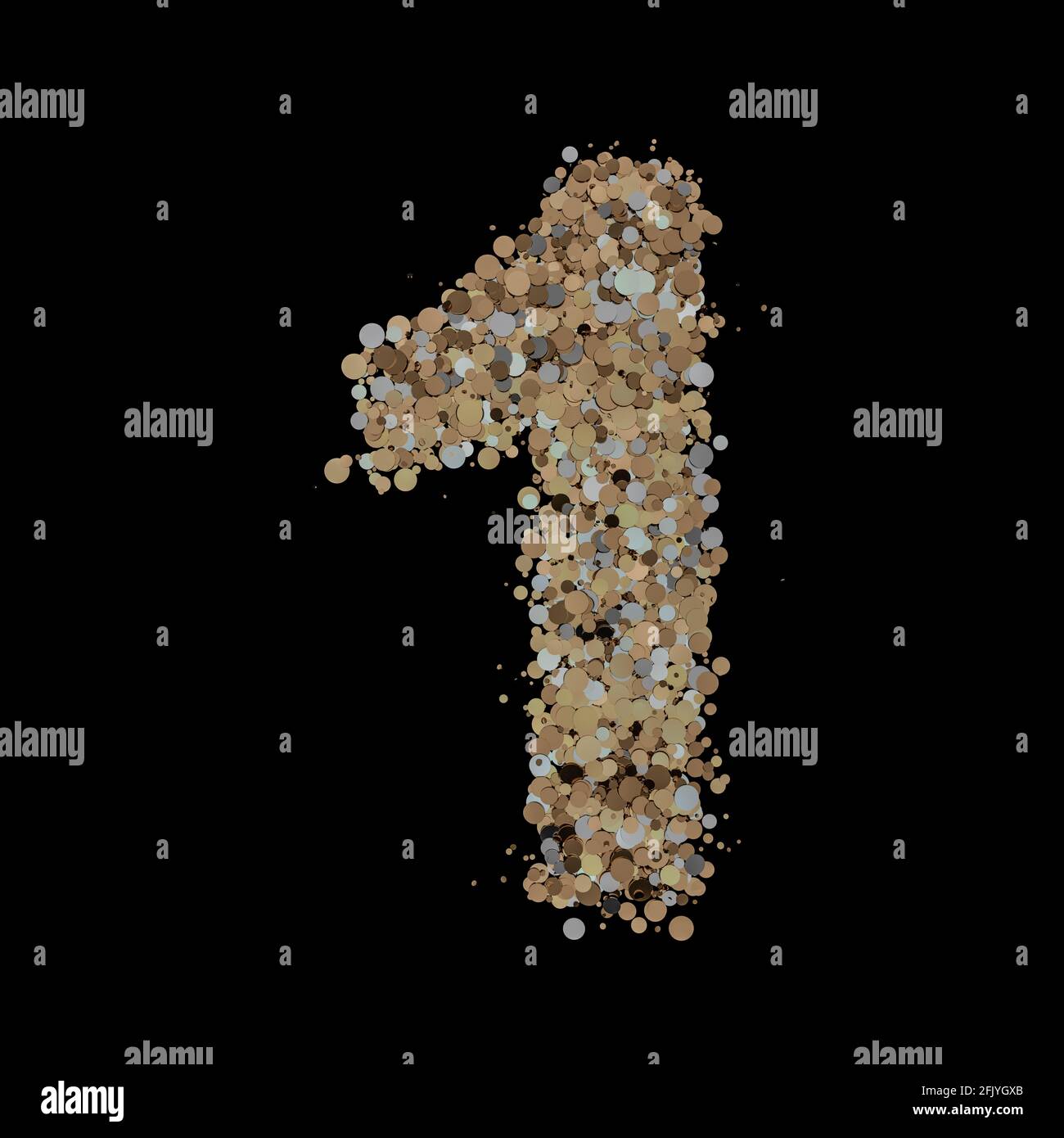 Light gold digit one hi-res stock photography and images - Alamy