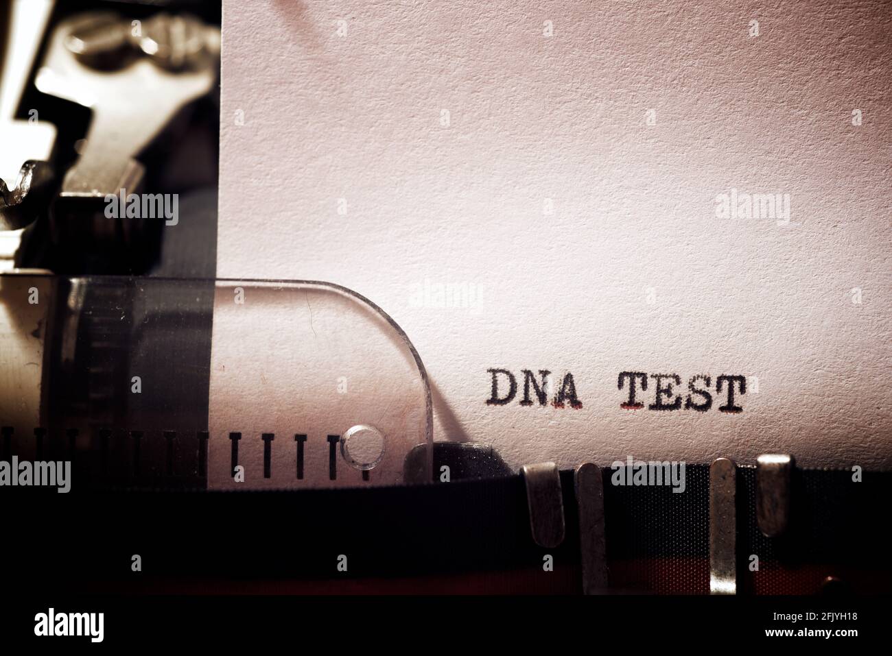 Dna test phrase written with a typewriter Stock Photo - Alamy