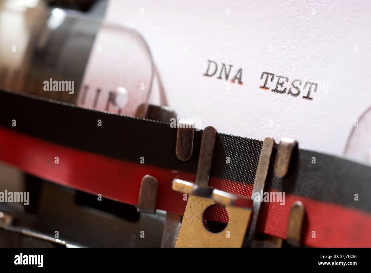 Dna test phrase written with a typewriter Stock Photo - Alamy