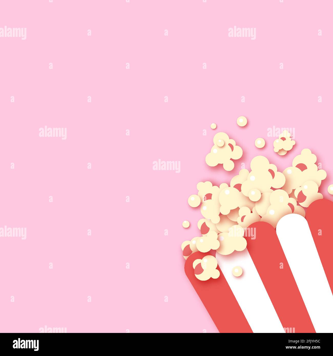Pink popcorn vector hi-res stock photography and images - Alamy