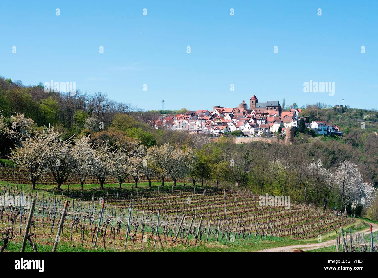 The historic village of Neuleiningen in Palatinate region Germany Stock ...