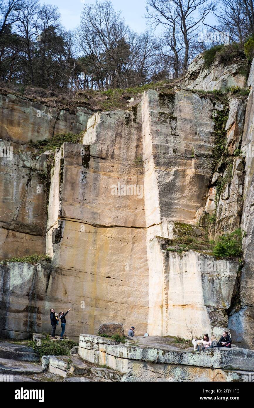 Ancient Roman quarry in Bad Dürkheim Palatinate Forest (Southern ...