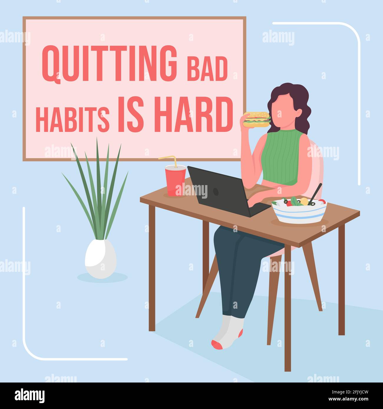 Compulsive Overeating Stock Vector Images - Alamy