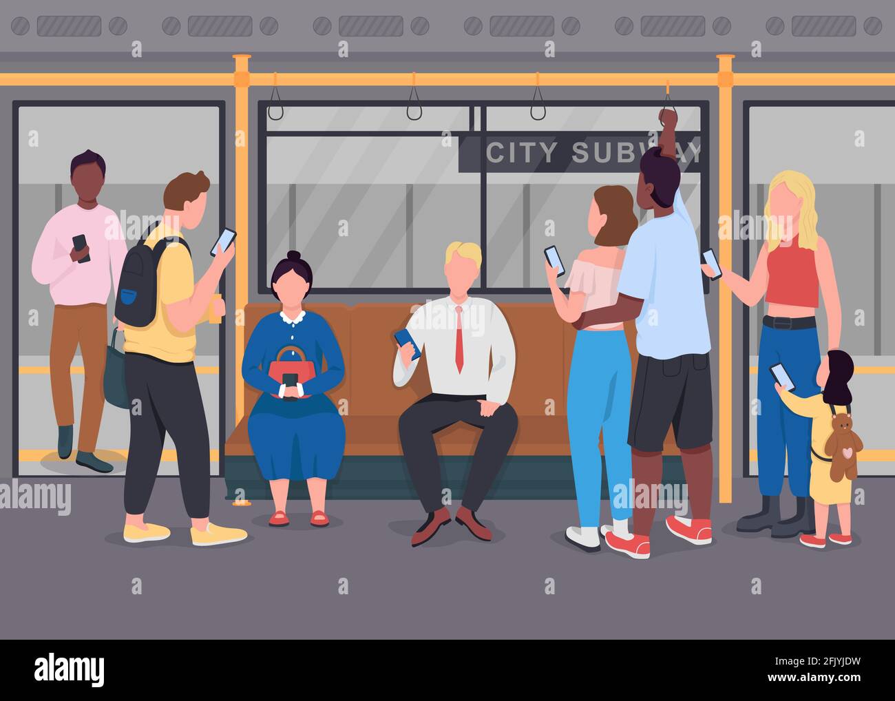 Full tube train Stock Vector Images - Alamy