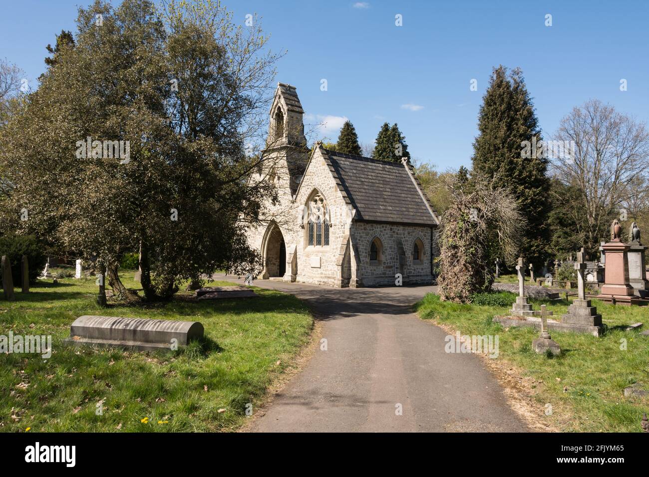 The ragstone chapel at Putney Lower Common Cemetery, Lower Common ...