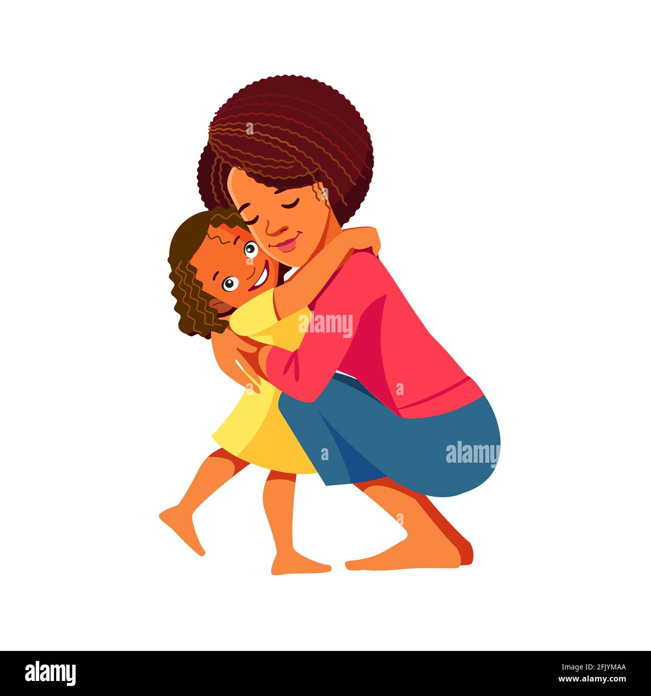 African American Mother And Daughter Art