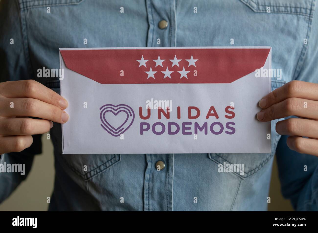 Madrid, Spain - April 27, 2021: Electoral propaganda, political ...