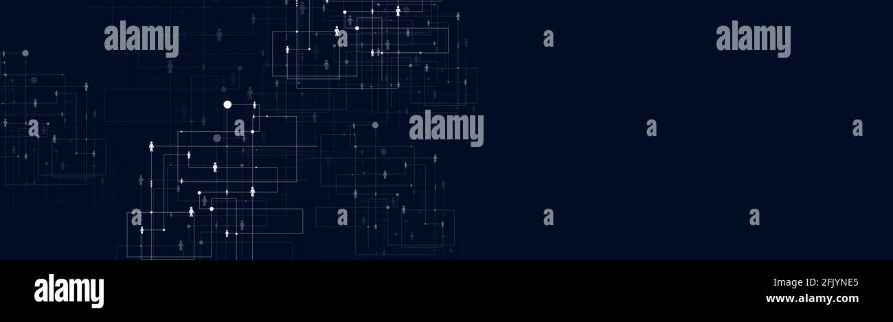Human Connections on the dark blue background Stock Photo - Alamy
