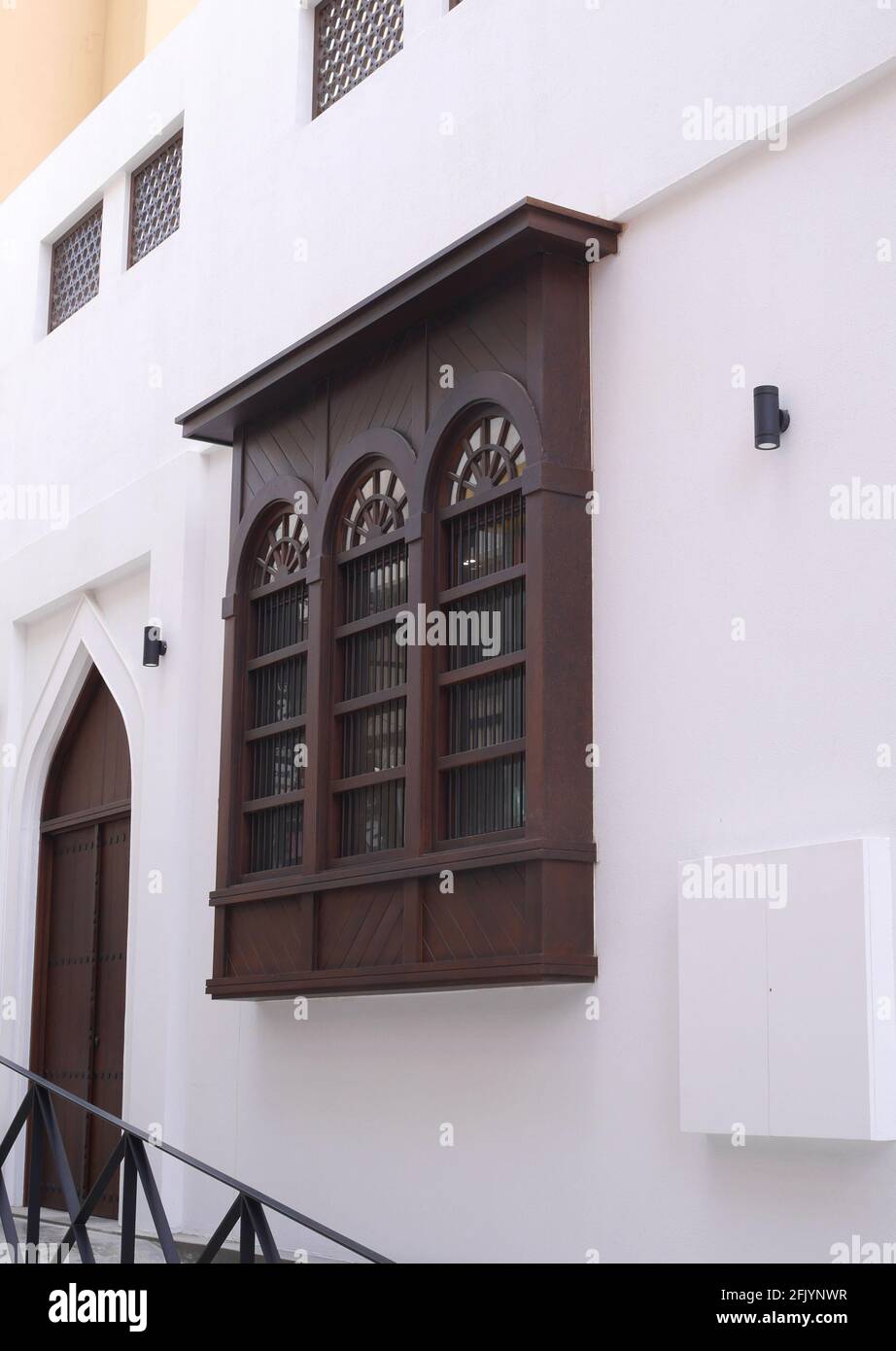 Entrance and window of the newly refurbished synagogue, The House of ...