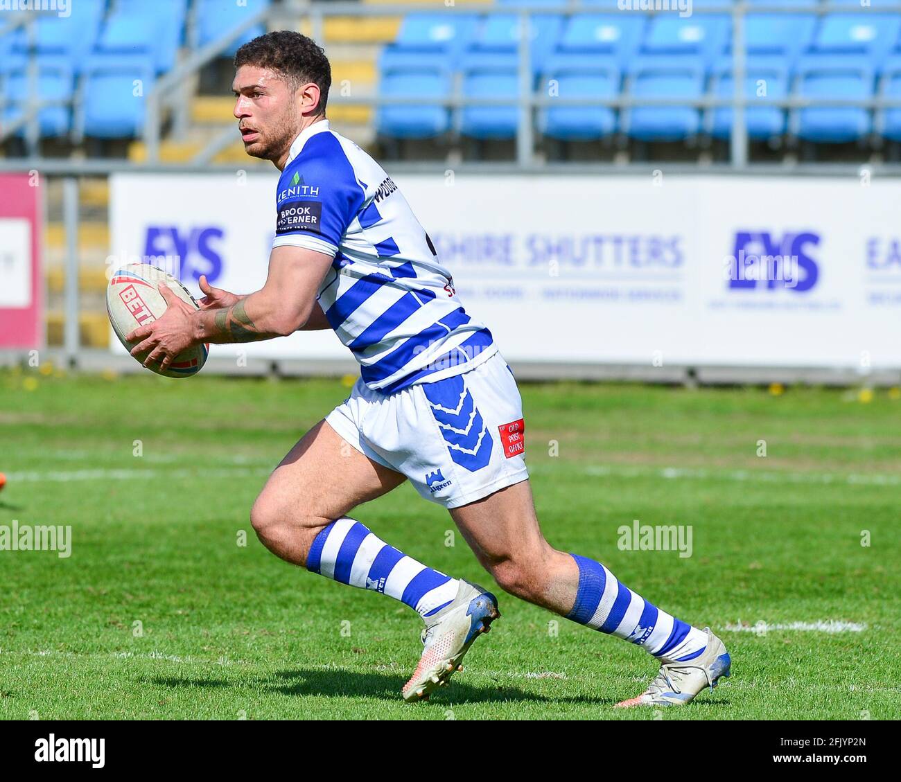 Halifax, England - 25th April 2021 - James Woodburn-Hall of Halifax ...