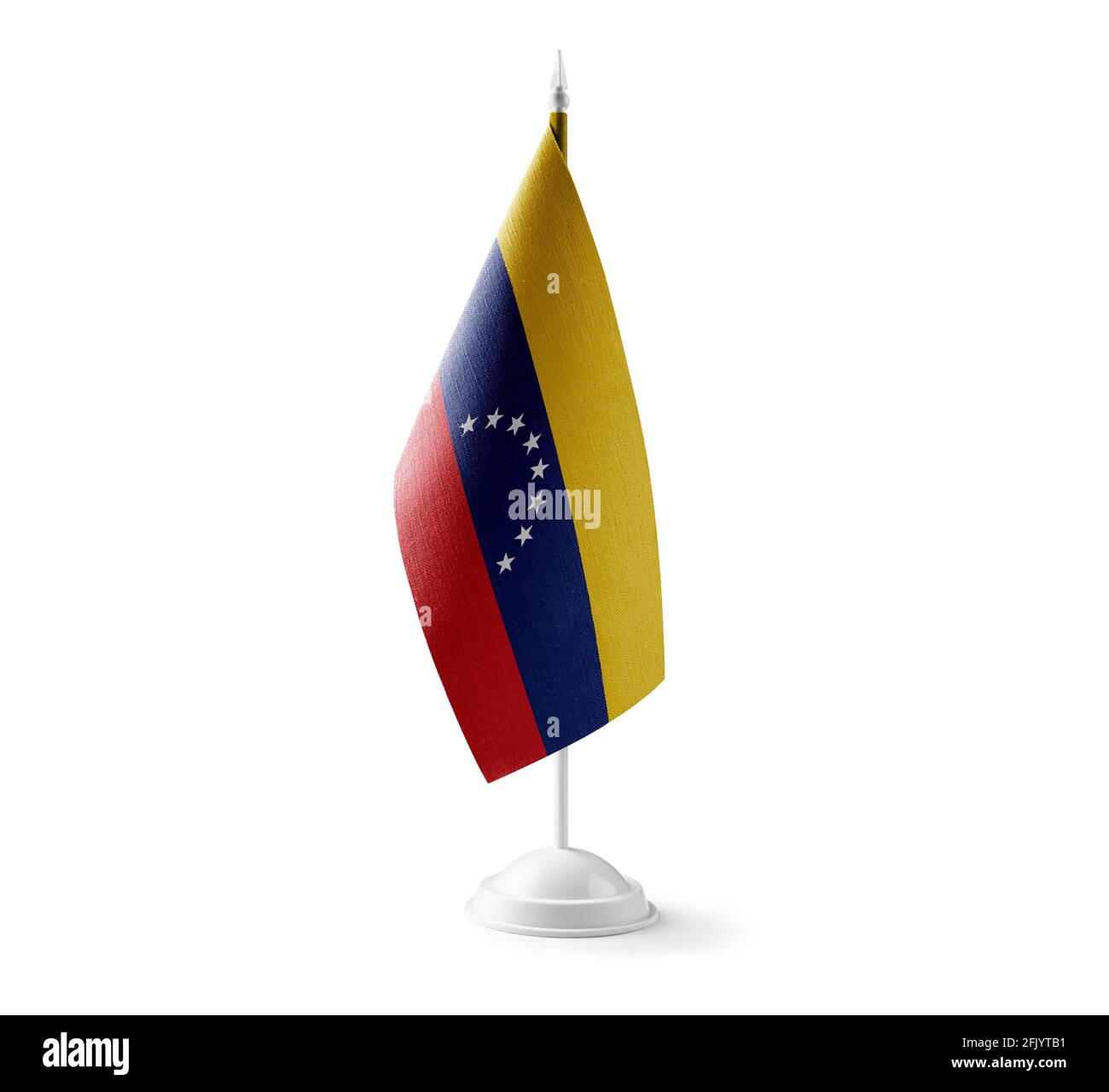 Small national flag of the Venezuela on a white background Stock Photo ...