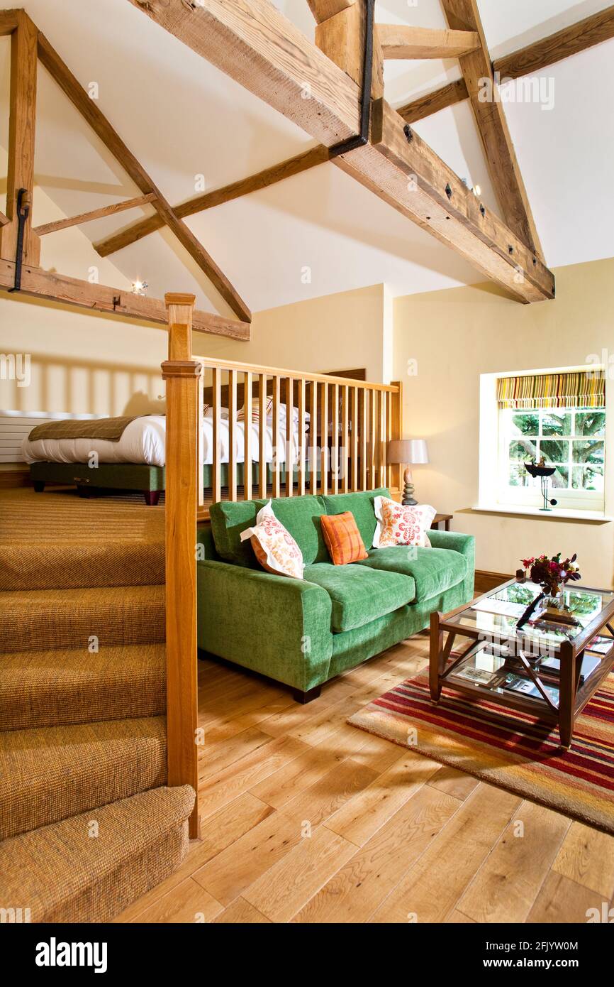 Inside a hotel room at Slebech Park Hotel, Pembrokeshire, West Wales ...