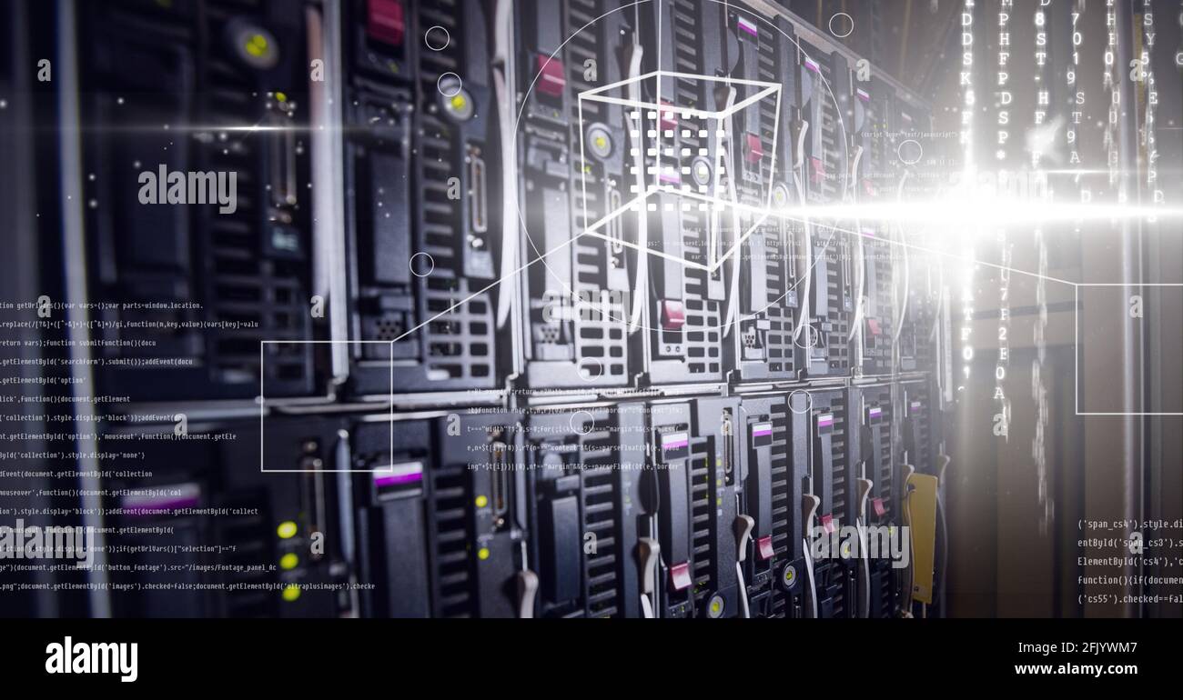 Composition of digital cube and data processing over computer servers ...