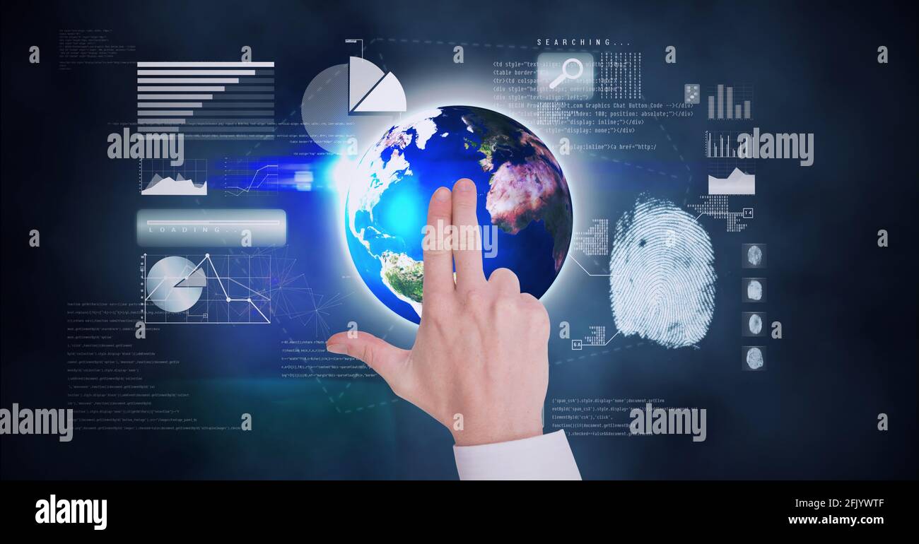 World map fingerprint hi-res stock photography and images - Alamy