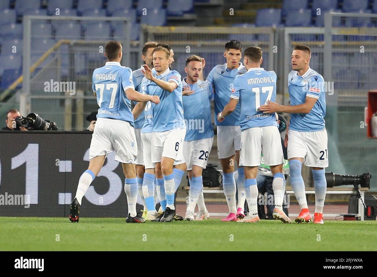 LazioÕs Argentine striker Joaqu’n Correa celebrates after scoring a ...