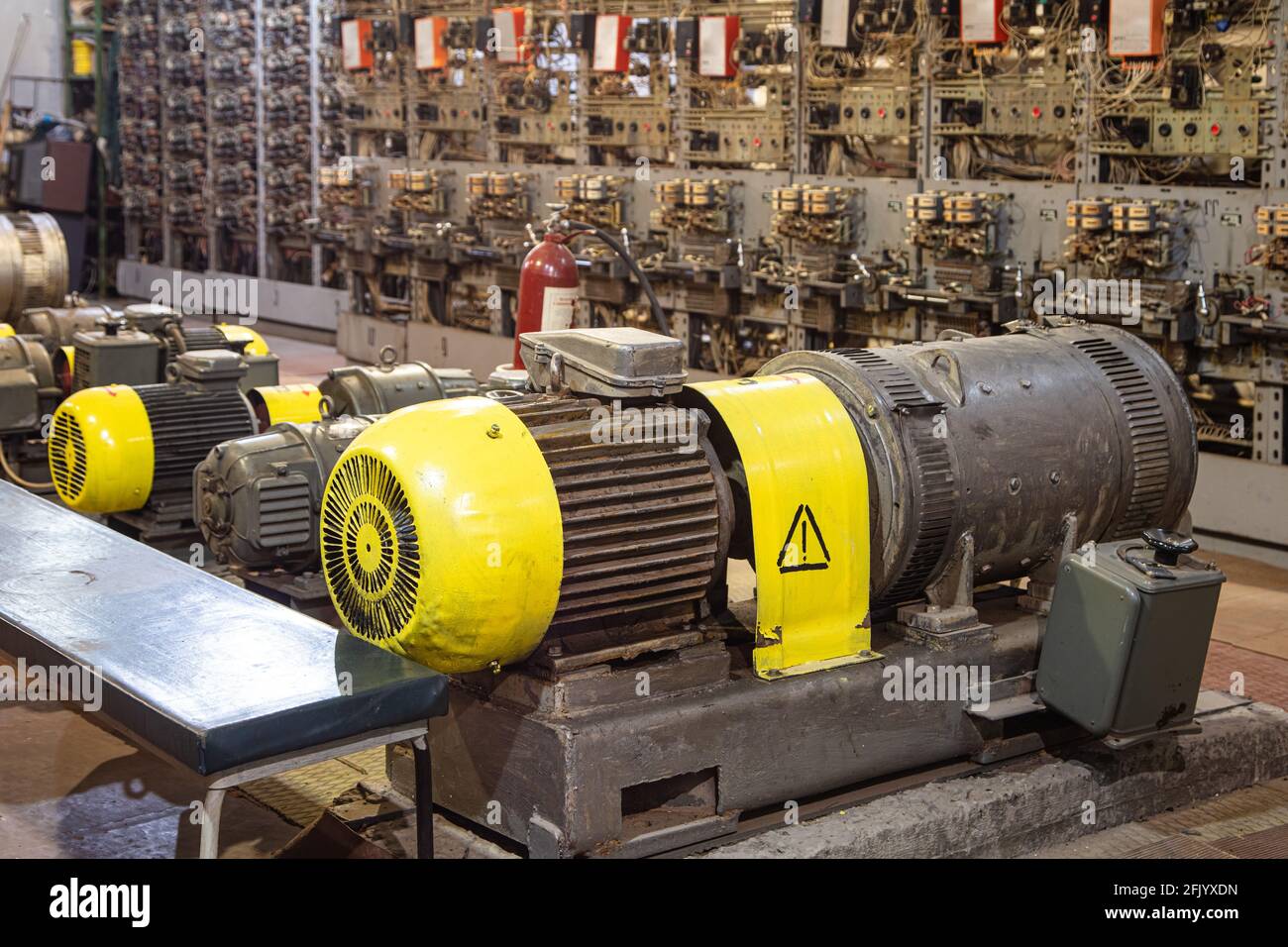 old machine generator room, hall Stock Photo - Alamy
