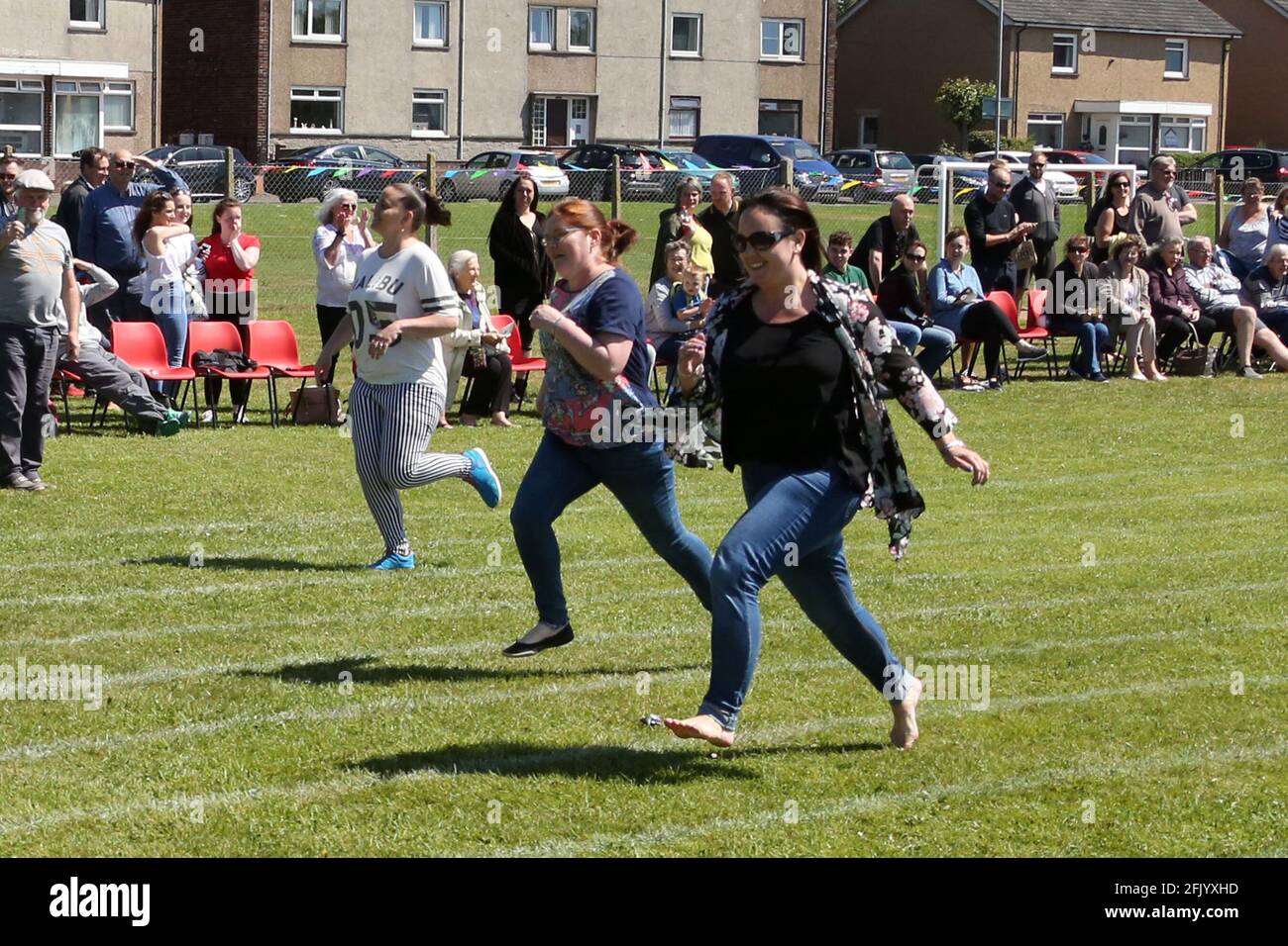 Muirhead Primary School Sports Day The mums race Stock Photo - Alamy