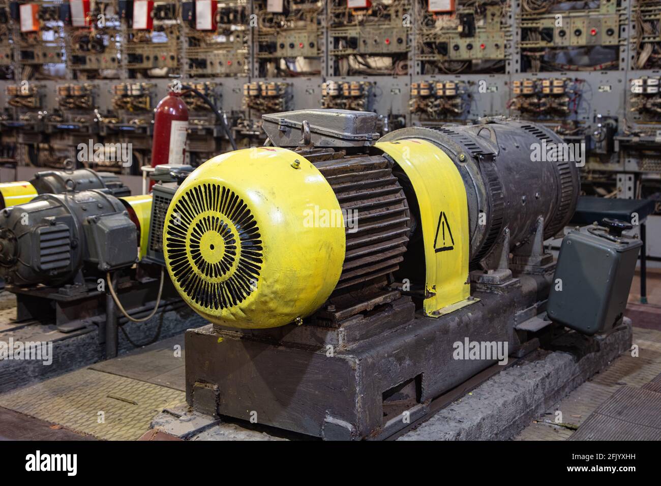 old machine generator room, hall Stock Photo - Alamy