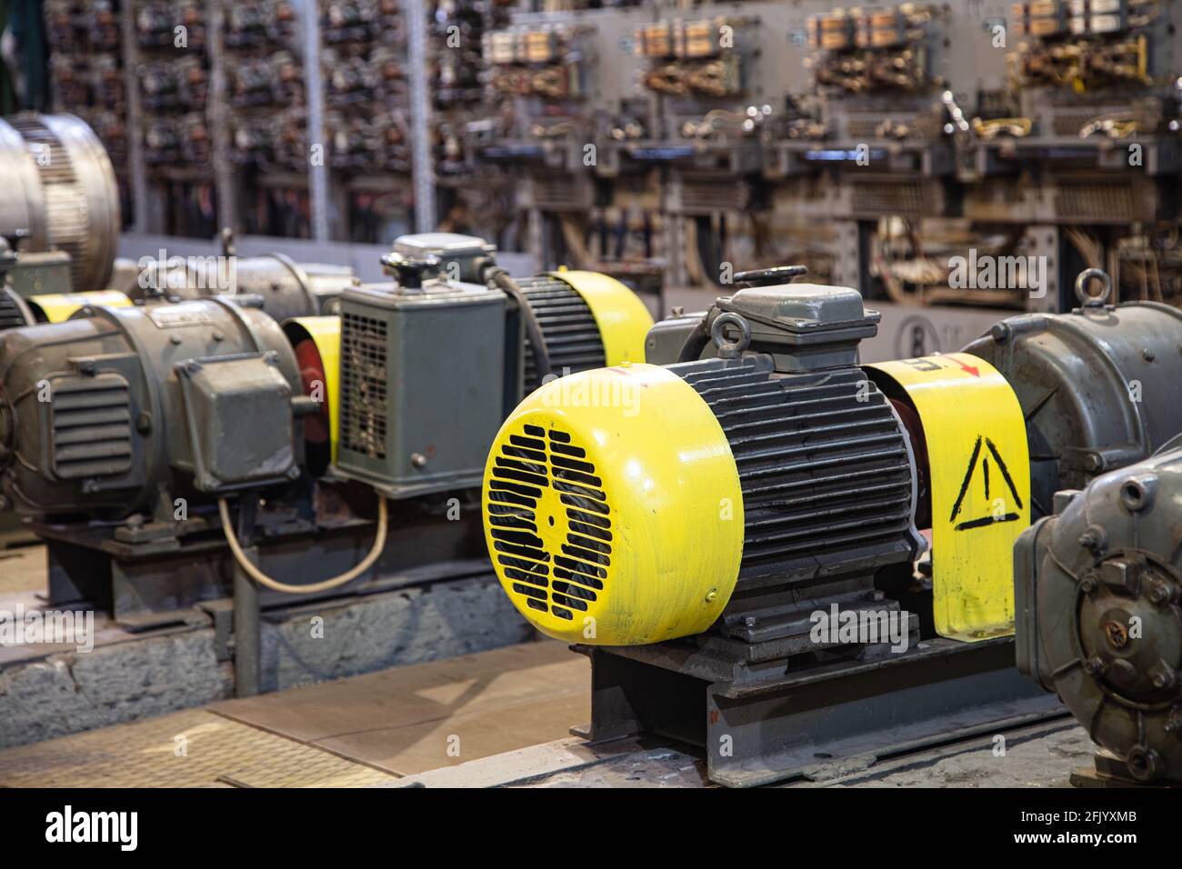 old machine generator room, hall Stock Photo - Alamy