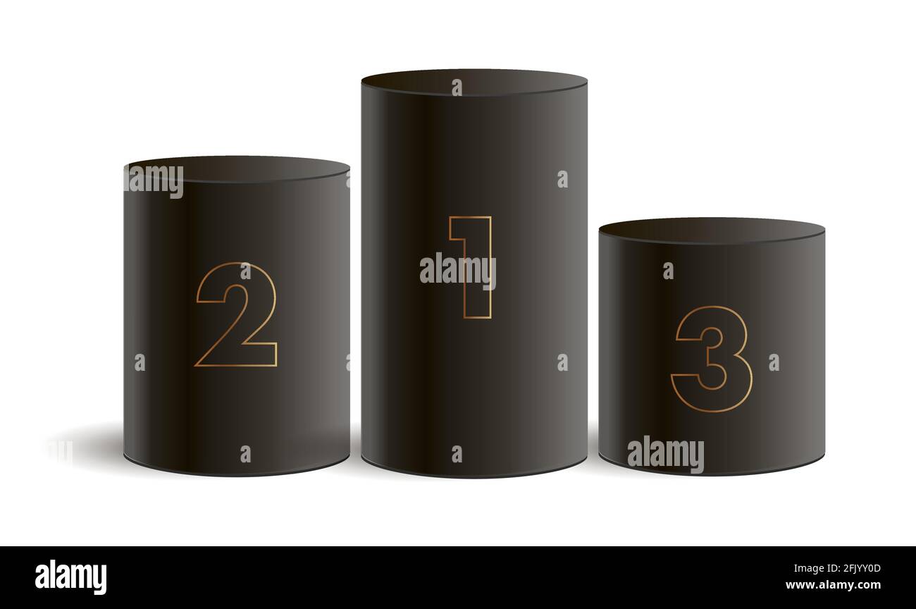 3d illustration three podium Stock Vector Images - Alamy