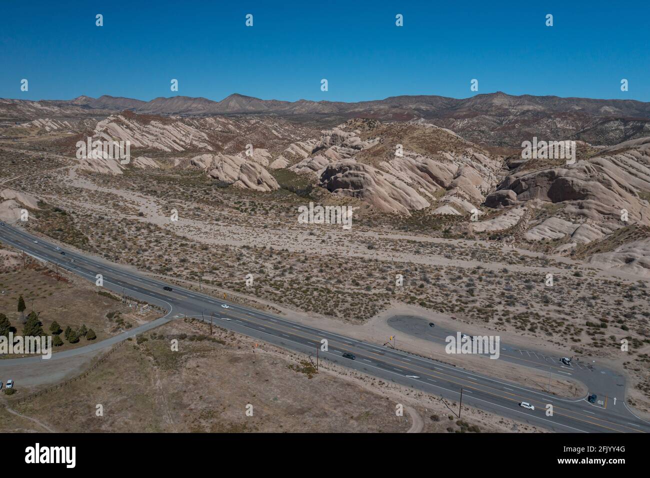CAJON PASS, CALIFORNIA, UNITED STATES - Mar 10, 2021: Mormon Rocks, a ...
