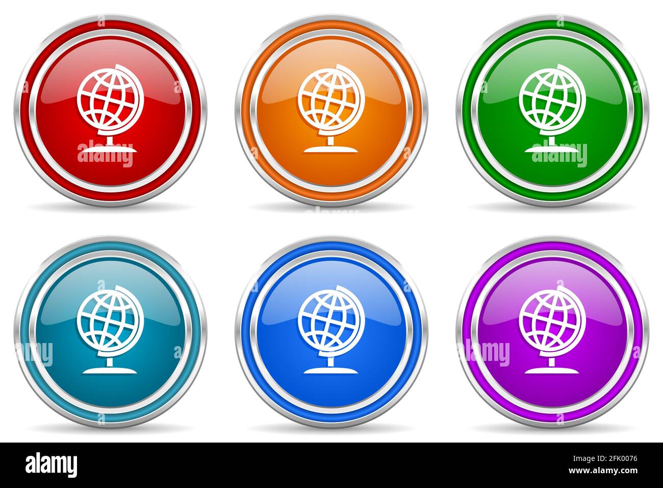 Earth map colors Cut Out Stock Images & Pictures - Alamy