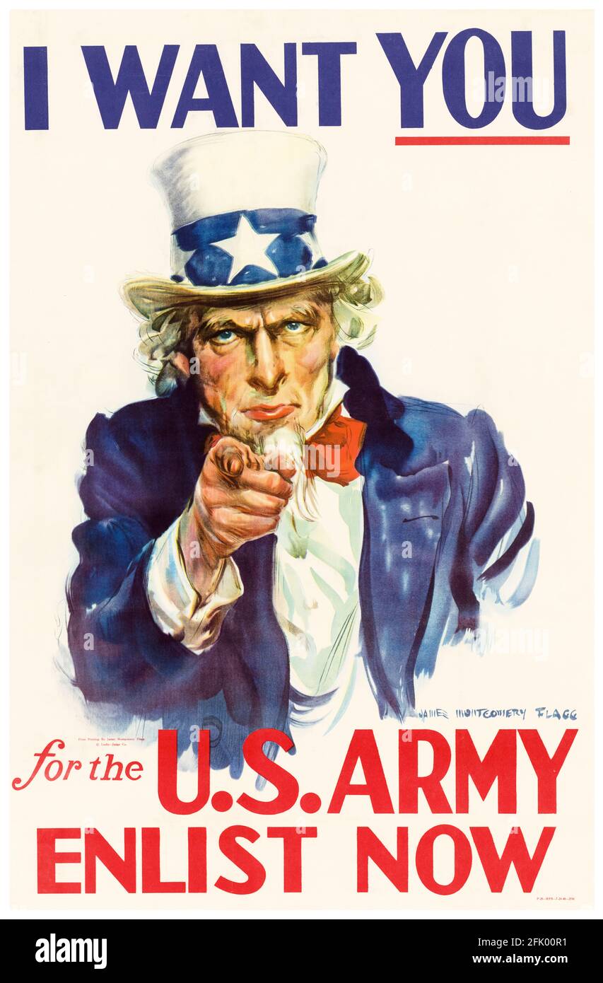 Uncle Sam Poster Ww1 I Want You For U.S. Army Uncle Sam WW1 Vintage