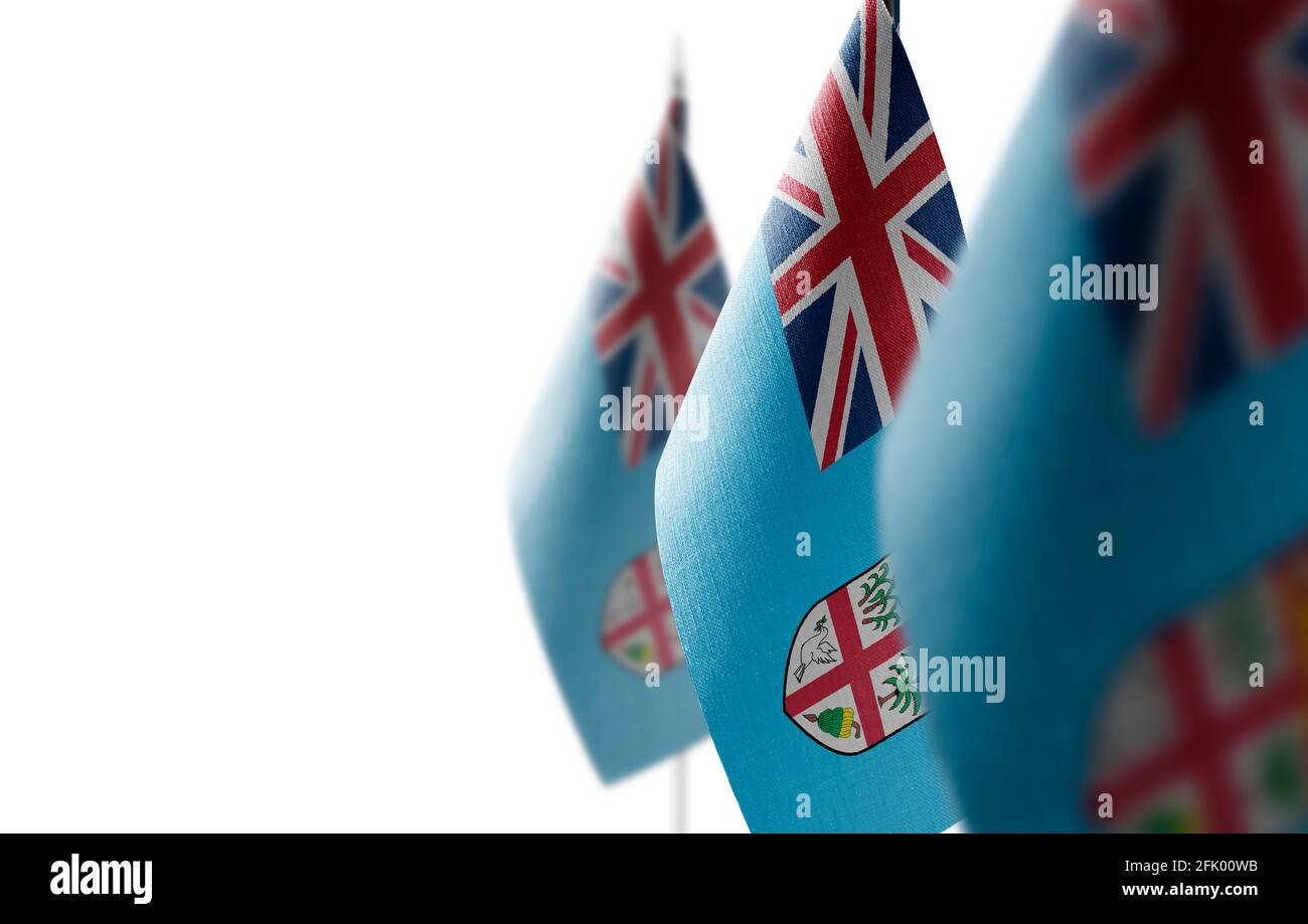 Small national flags of the Fiji on a white background Stock Photo - Alamy