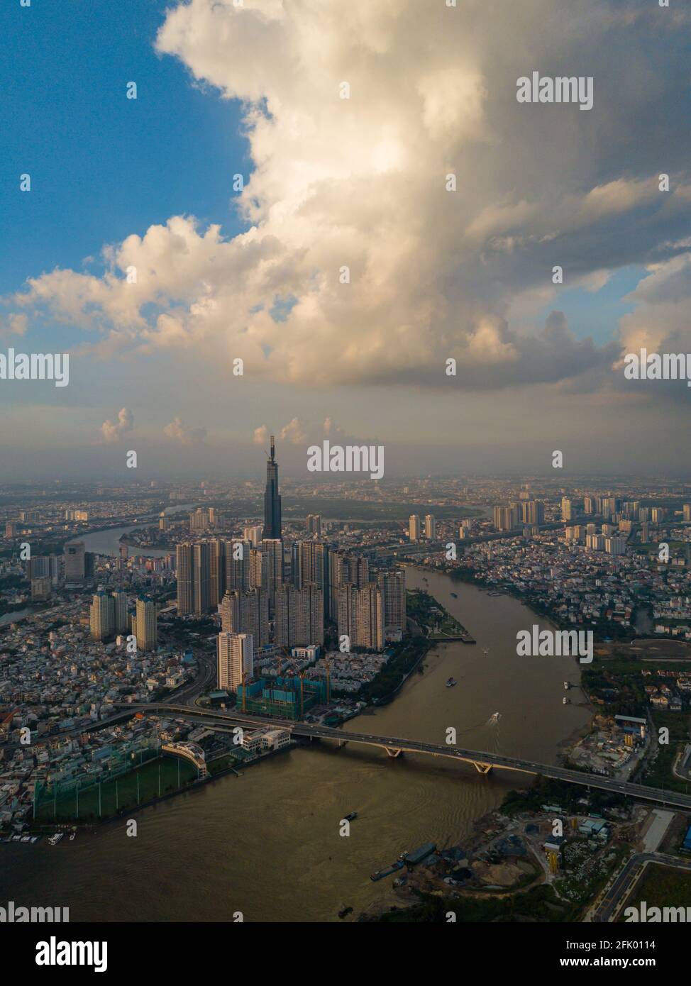 Aerial cityscape view of Ho Chi Minh city, Vietnam Stock Photo - Alamy