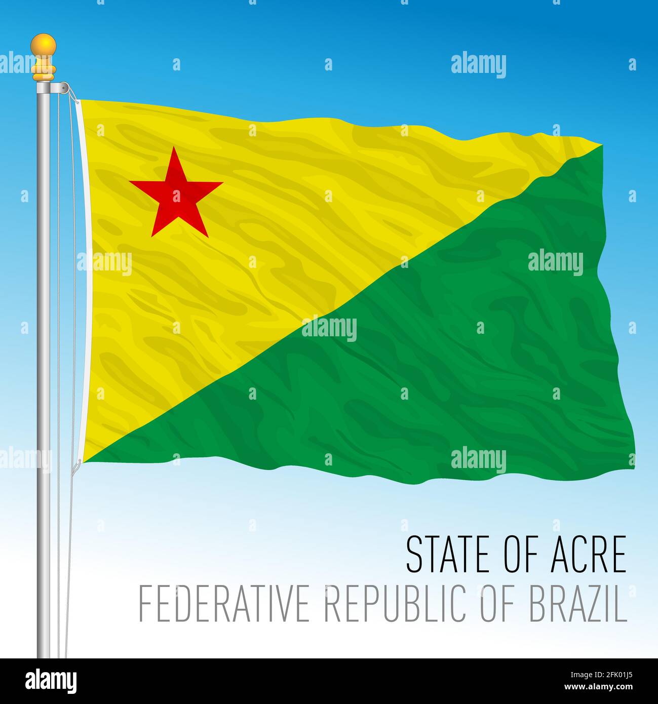 State of Acre, official regional flag, Brazil, vector illustration Stock Vector Image & Art - Alamy