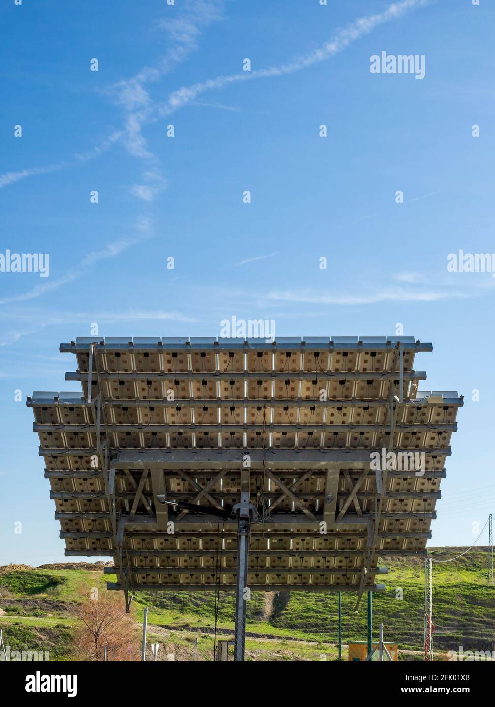 Large solar collector panel for clean electricity production Stock ...