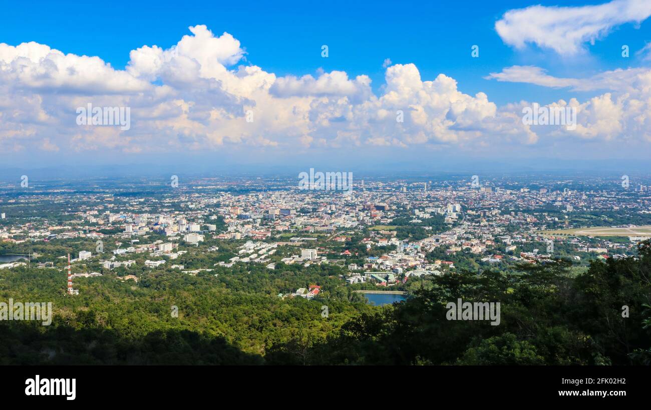 Beautiful Cloudy City View Stock Photo - Alamy
