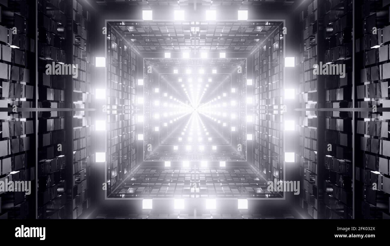 3d illustration of 4K UHD tunnel in shape of square Stock Photo - Alamy
