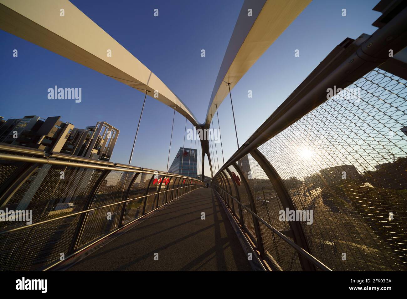 Milan, Lombardy, Italy: modern bridge at Portello area Stock Photo - Alamy