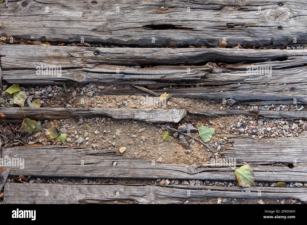 Weathered wooden footpath texture as background Stock Photo - Alamy