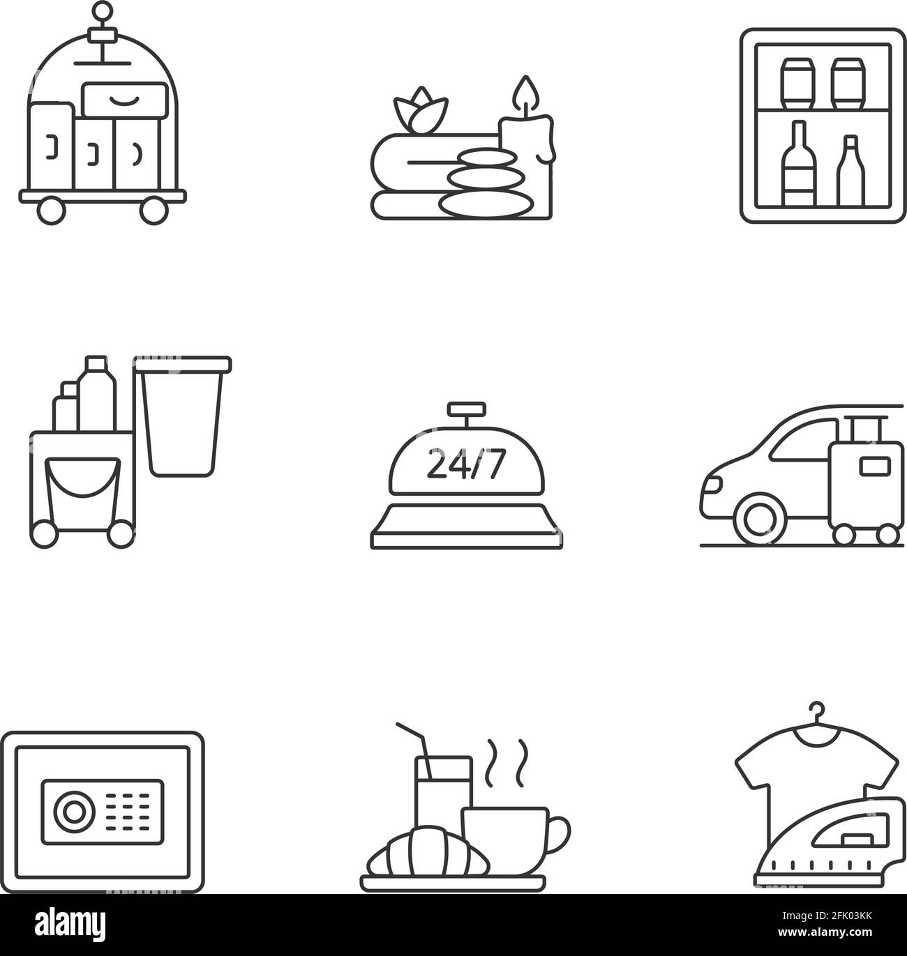 Business services set linear Stock Vector Images - Alamy