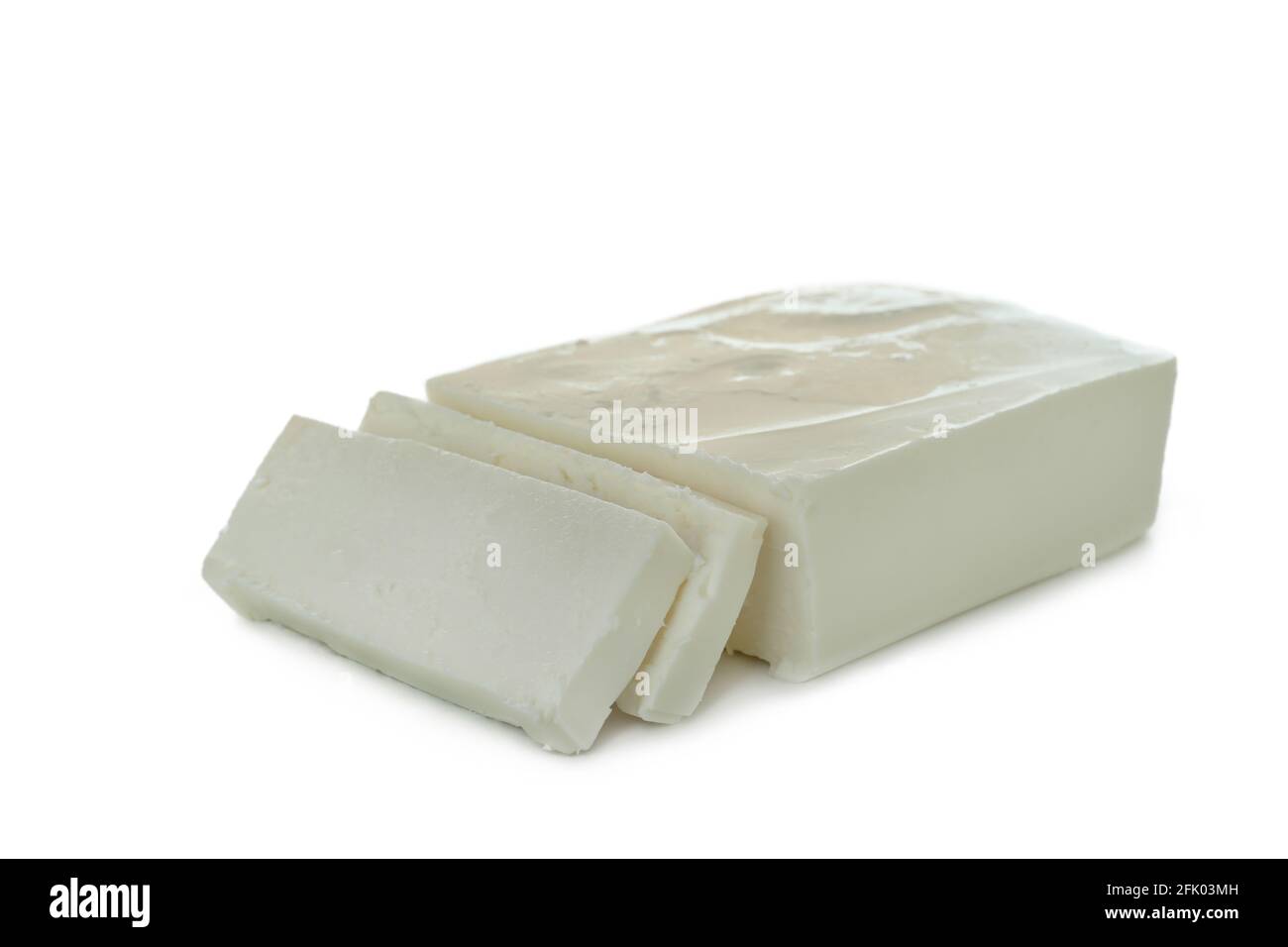 Tasty feta cheese isolated on white background Stock Photo - Alamy