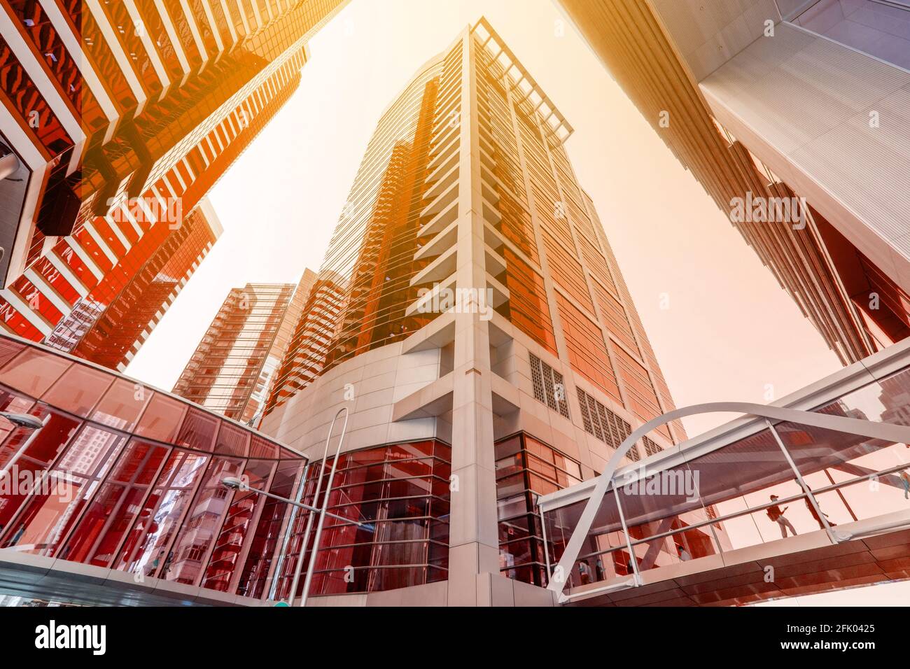 office building facade, corporate real estate business background Stock ...