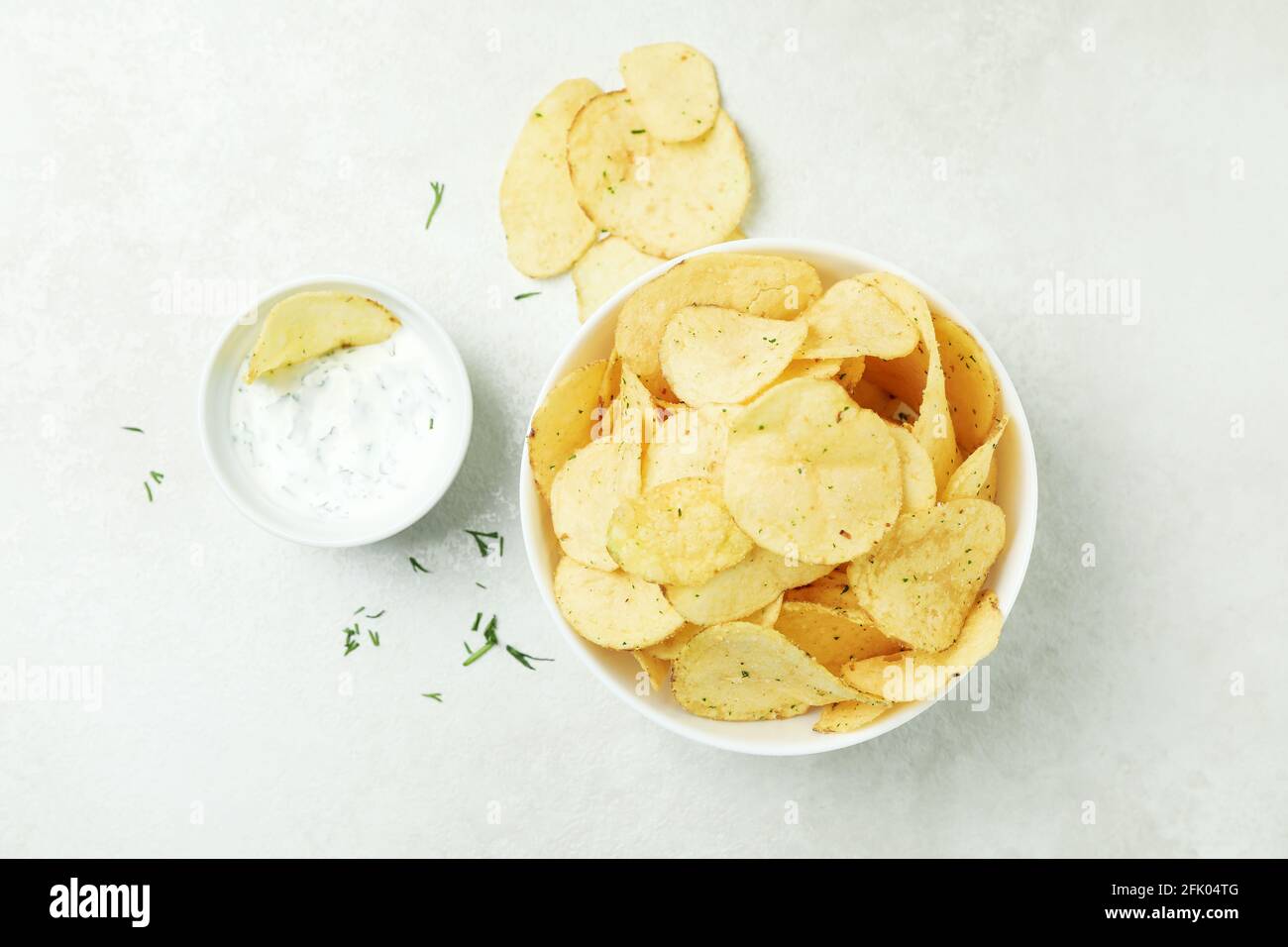 Potato chip on textured hi-res stock photography and images - Alamy