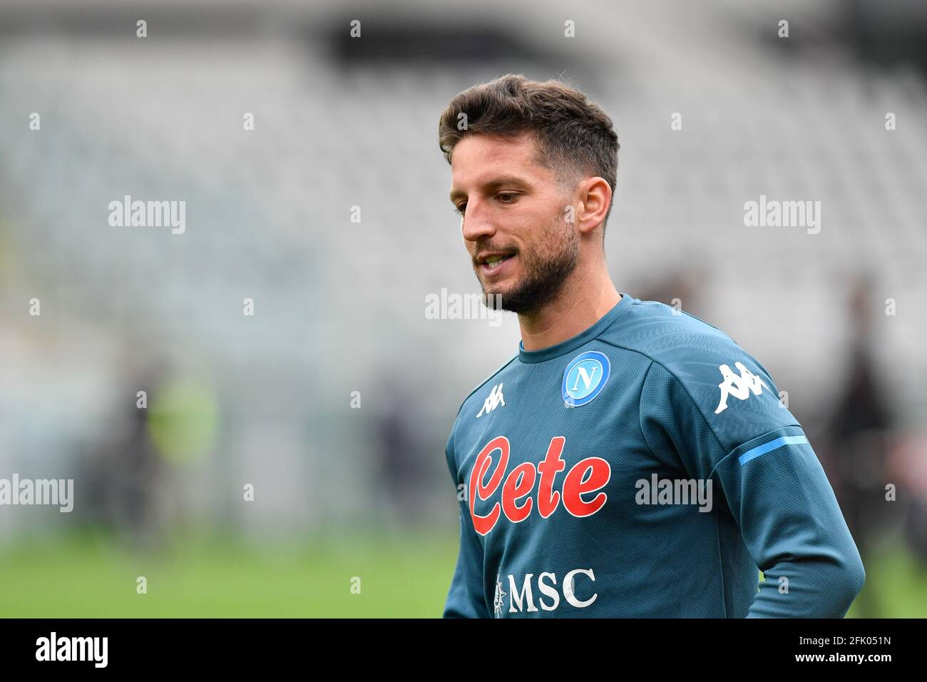 Turin, Italy. 26th Apr, 2021. Dries Mertens (14) of SSC Napoli seen ...