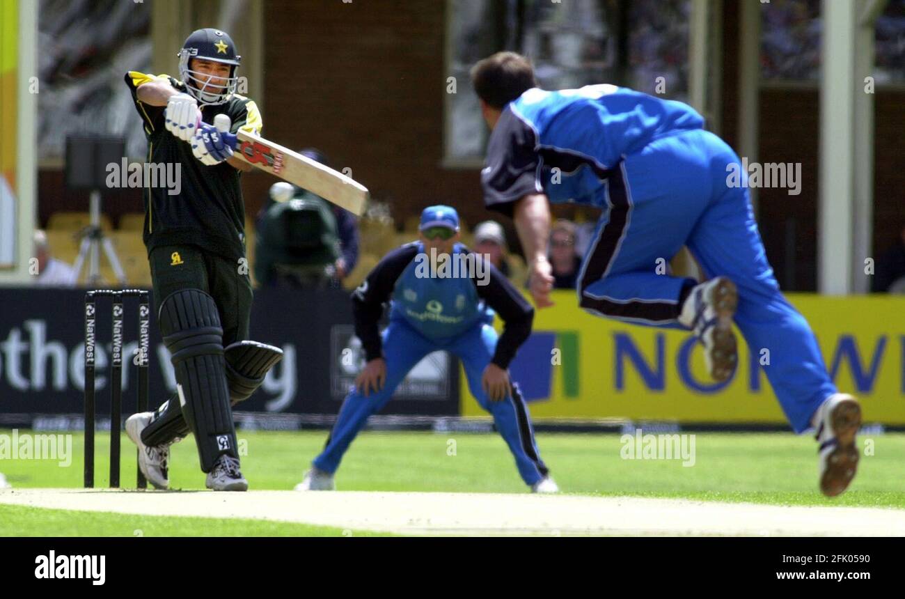 SAEED ANWAR OFF GOUGH June 2001in the Natwest Trophy Cricket Pakistan ...