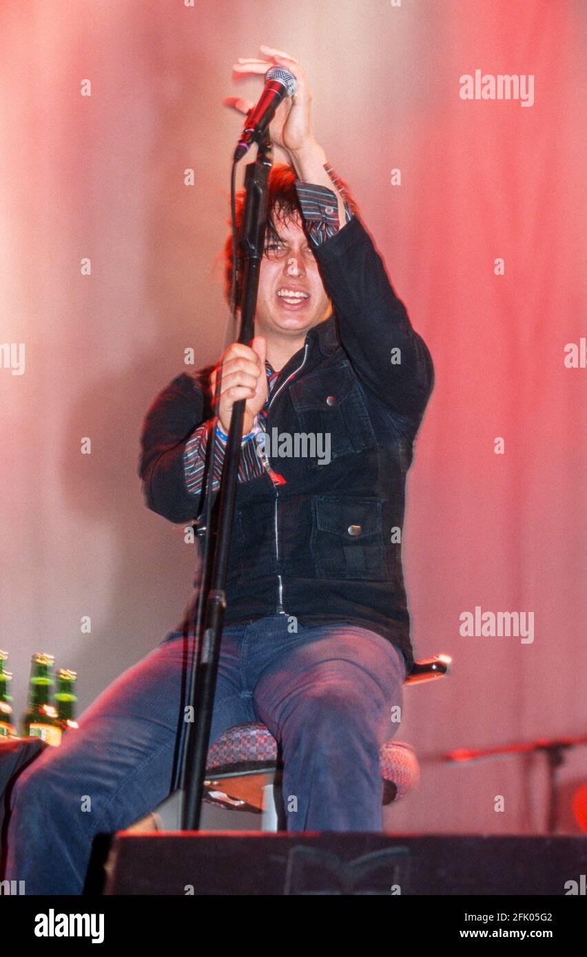 The Strokes at the Reading Festival 23rd August 2002. Reading, England ...