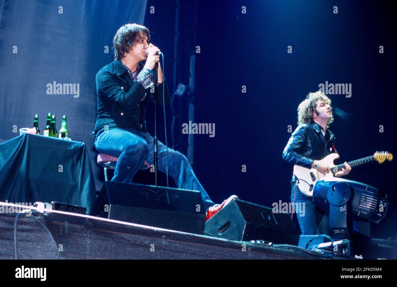 The Strokes at the Reading Festival 23rd August 2002. Reading, England ...
