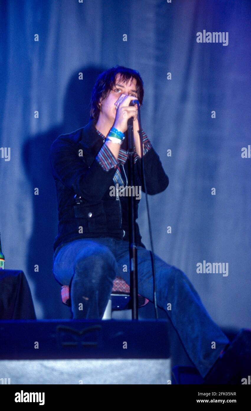 The Strokes at the Reading Festival 23rd August 2002. Reading, England ...