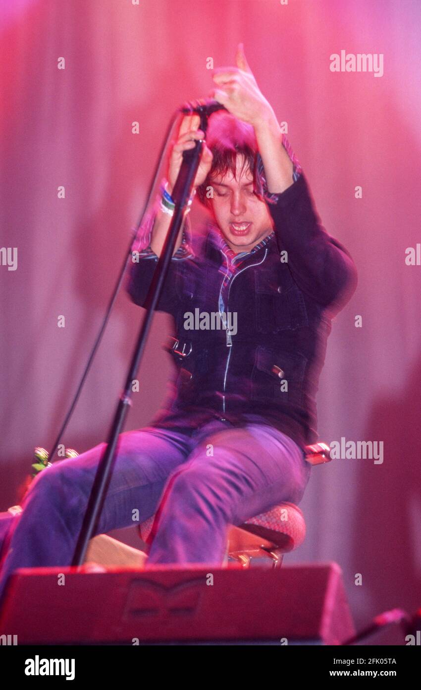 The Strokes at the Reading Festival 23rd August 2002. Reading, England ...