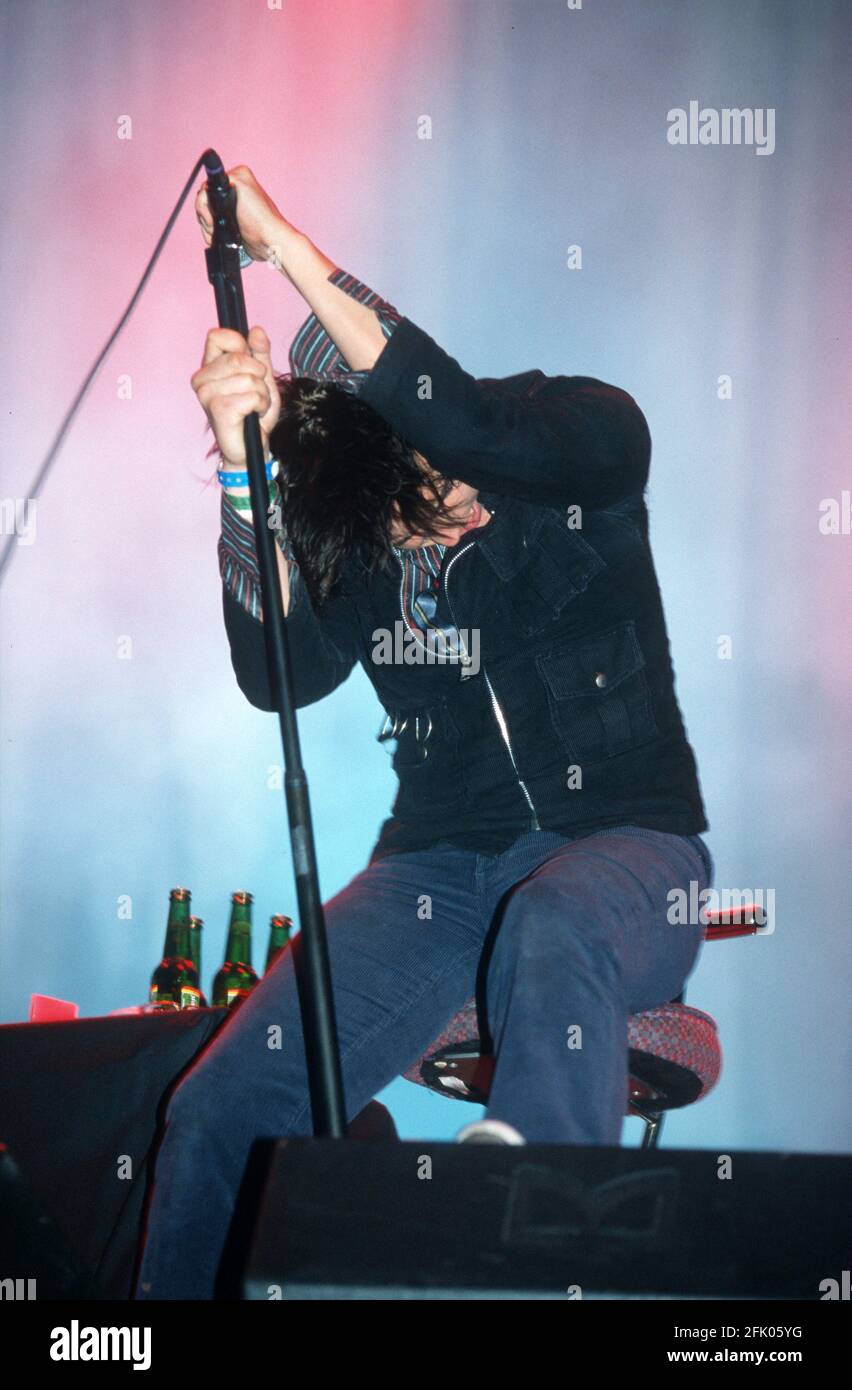 The Strokes at the Reading Festival 23rd August 2002. Reading, England ...
