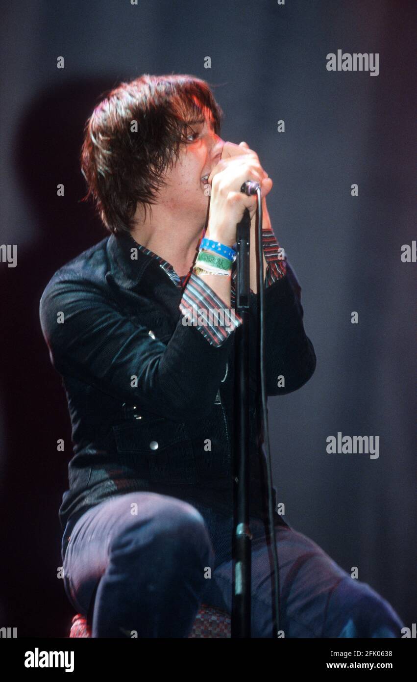 The Strokes at the Reading Festival 23rd August 2002. Reading, England ...
