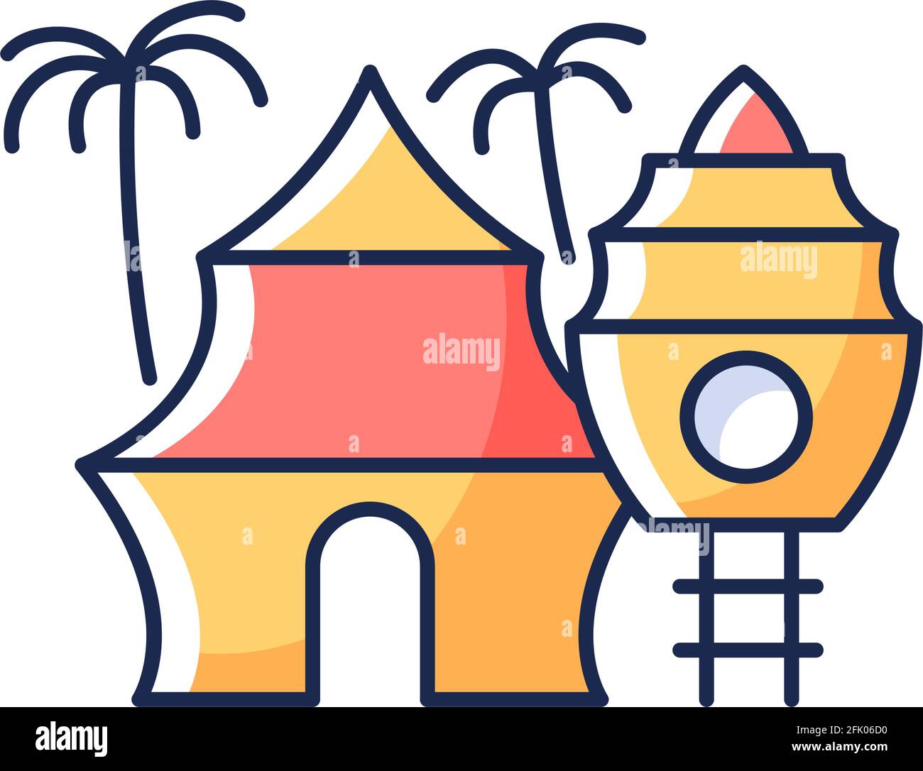 Nomadic resort RGB color icon Stock Vector Image & Art - Alamy