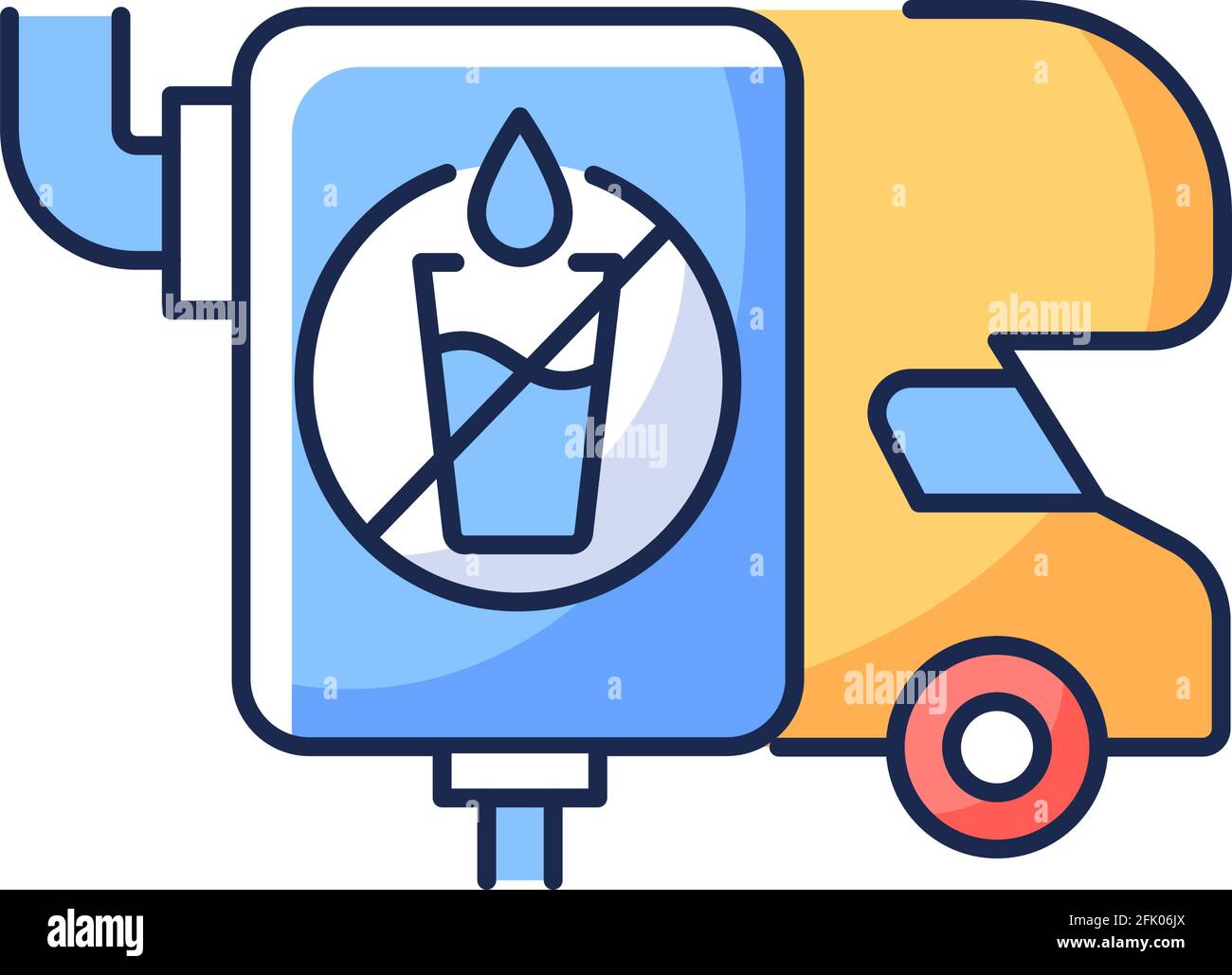RV wastewater tanks RGB color icon Stock Vector Image & Art - Alamy
